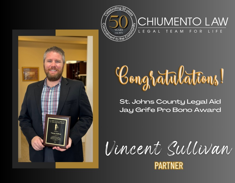 Vincent Sullivan Recognized for Outstanding Pro Bono Work